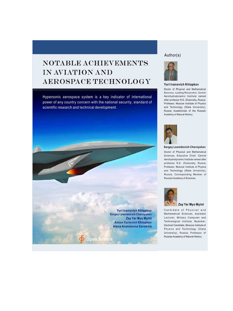 Advances in Aviation and Aerospace: A Review of Notable Achievements ...