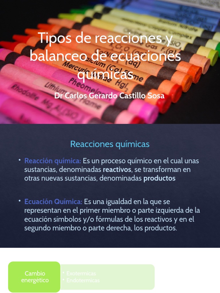 Reacciones y Balanceo Químico | PDF | Redox | Estequiometría
