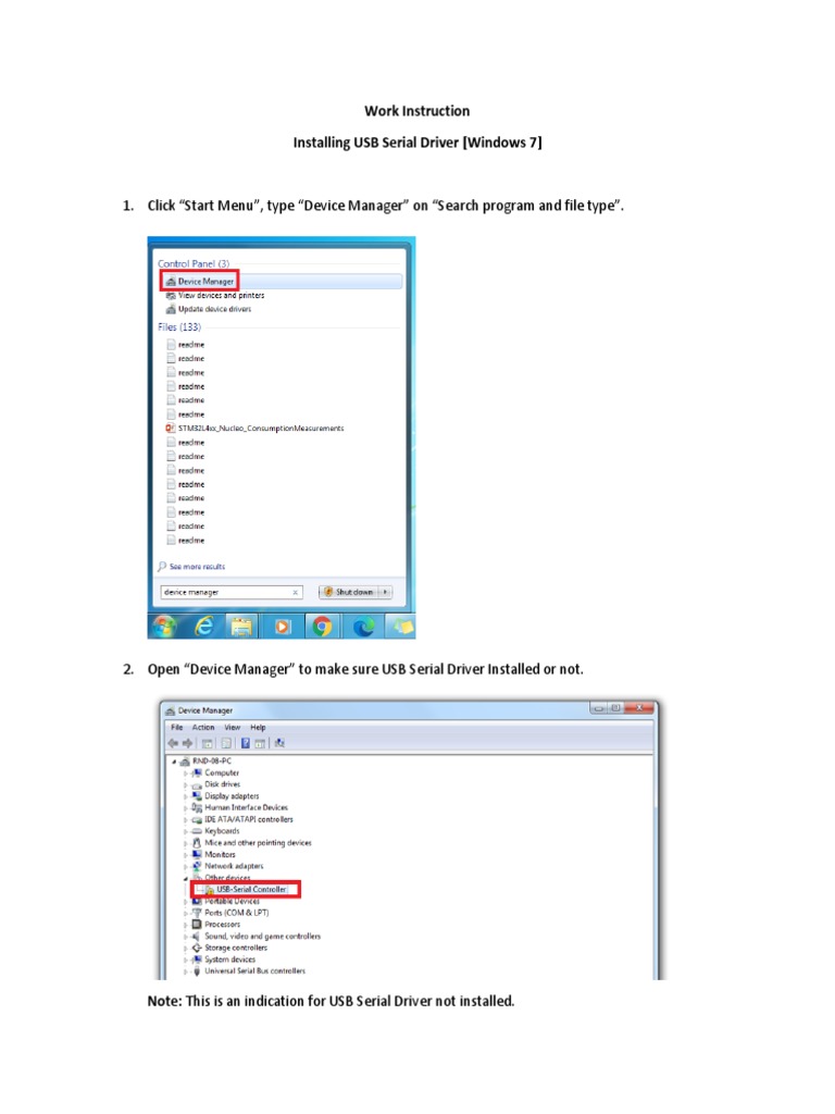 USB Driver Setup for Windows 7 Users | PDF | Business | Computers
