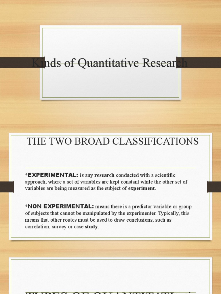 Types of Quantitative Research Explained | PDF