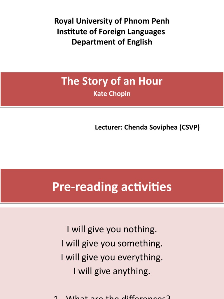 The Story of An Hour | PDF