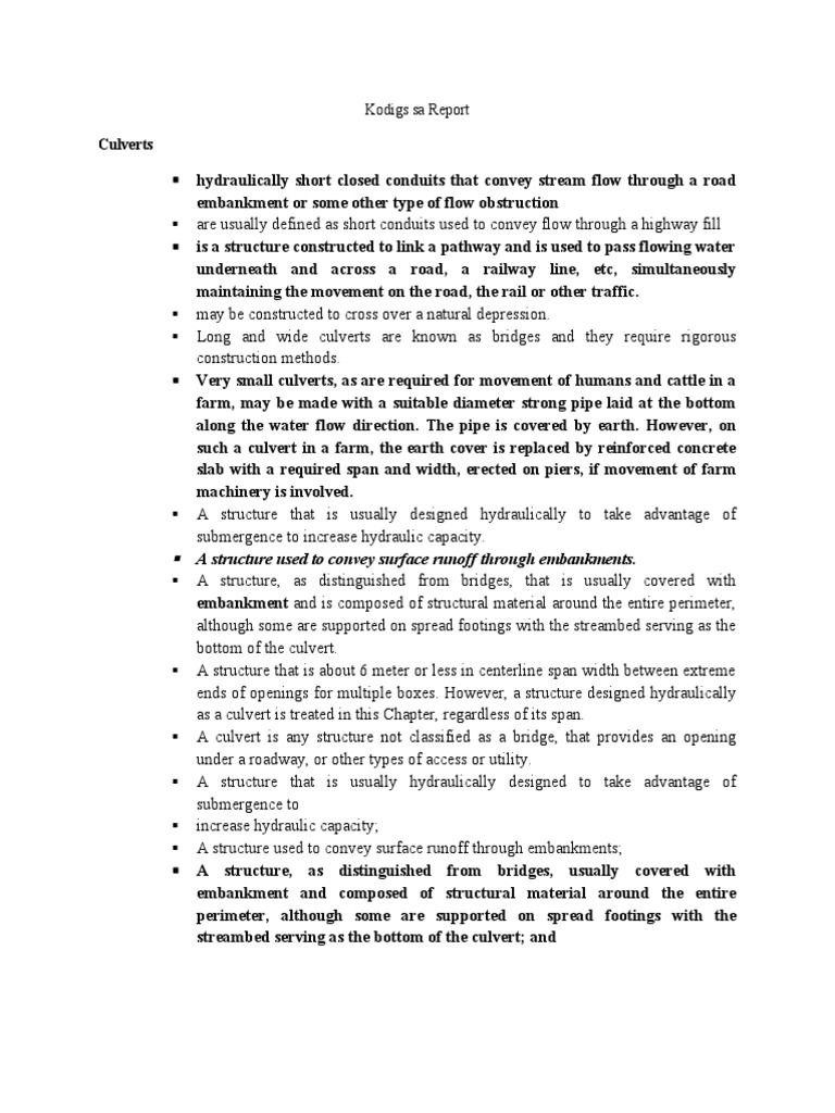 Kodigs Sa Report | PDF | Road | Bridge