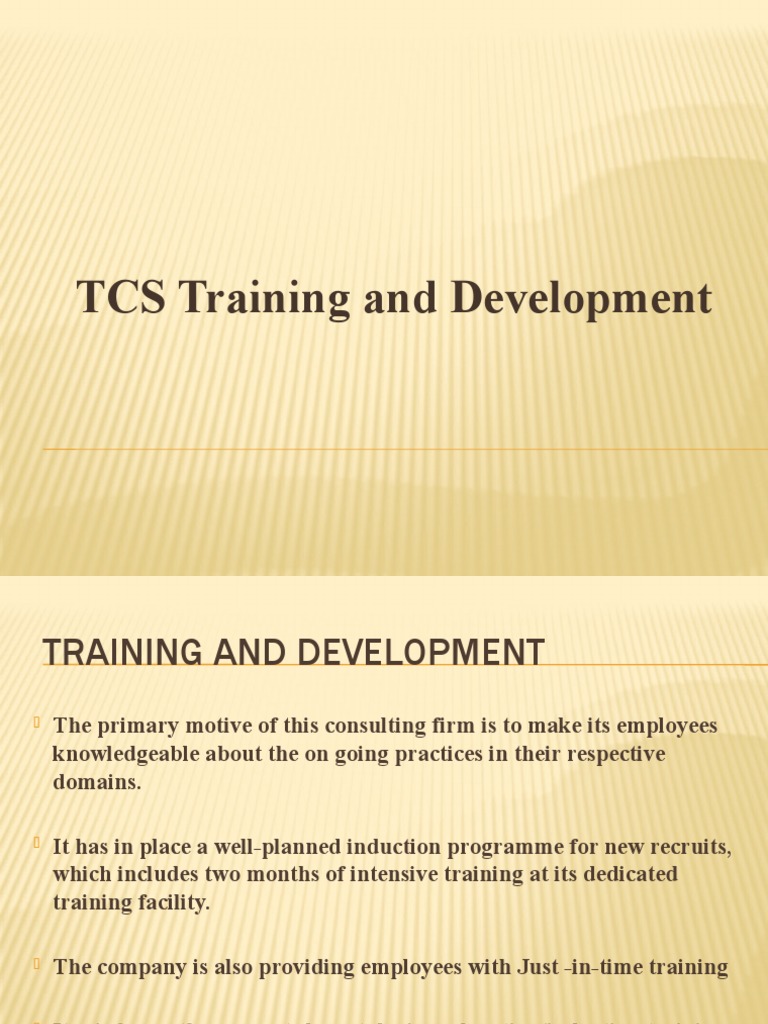 TCS Training and Development | PDF