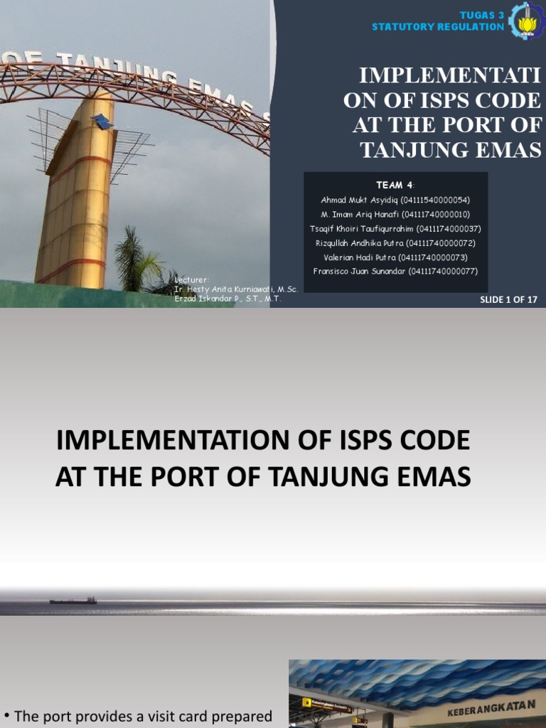 Implementation of Isps Code at The Port of | PDF | Port | Shipping