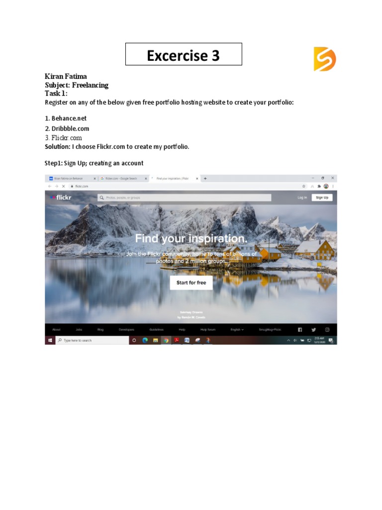 Excercise 3: Kiran Fatima Subject: Freelancing Task 1 | PDF