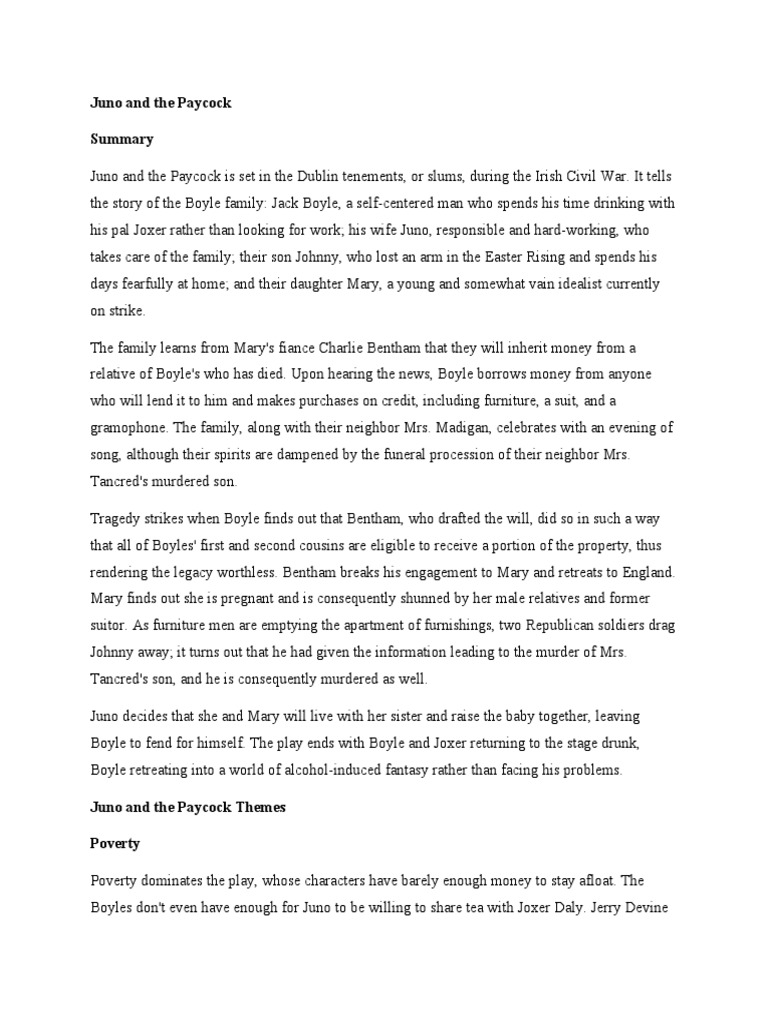 Juno and The Paycock Summary | PDF | Science | Philosophical Science
