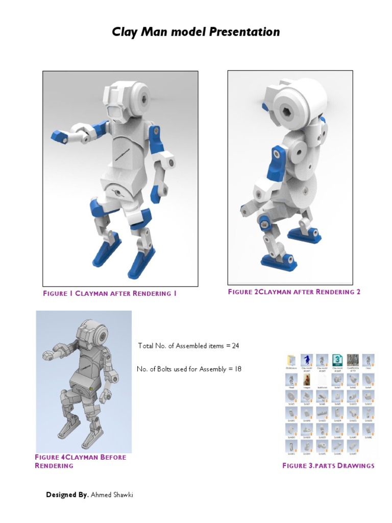 Clay Man Model Presentation: F 1 C R 1 F 2C R 2 | PDF