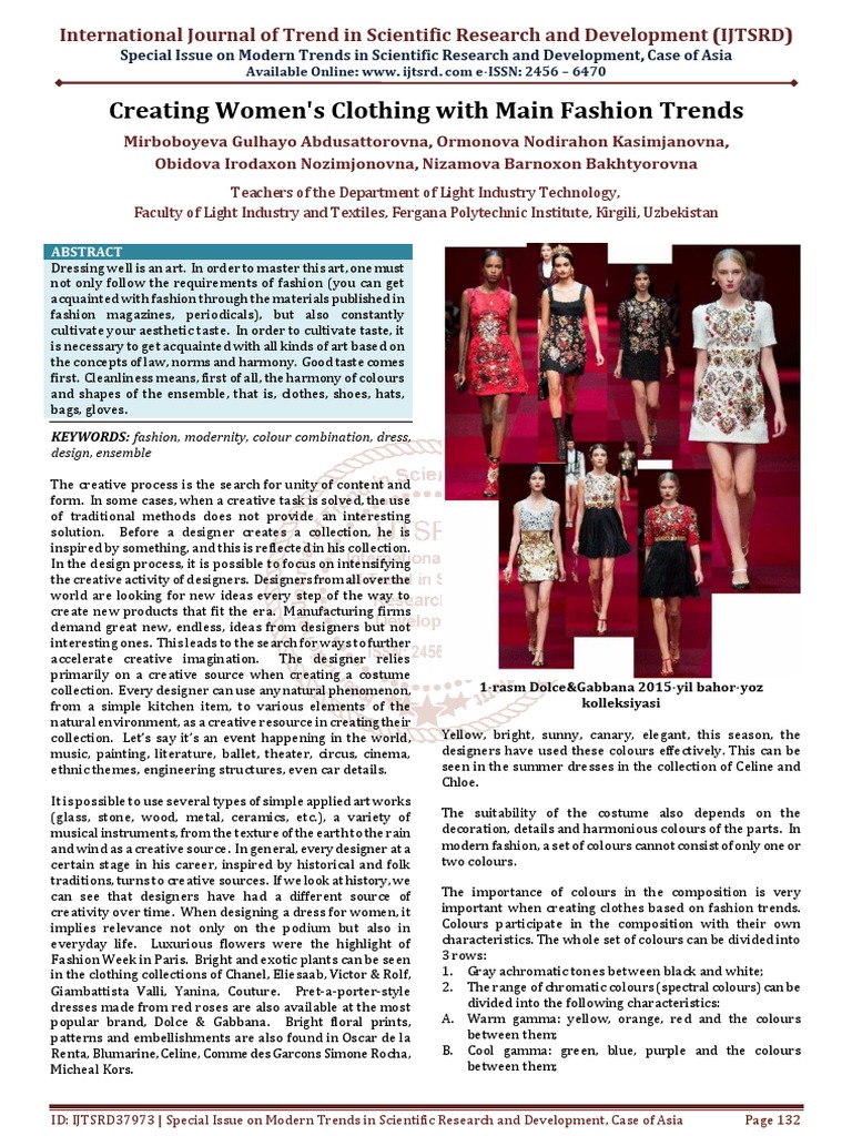 Women's Clothing Design Trends | PDF | Fashion | Clothing