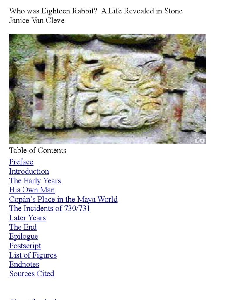 Archeology Maya Who Was 18 Rabbit His Life in Stone | PDF | Maya ...