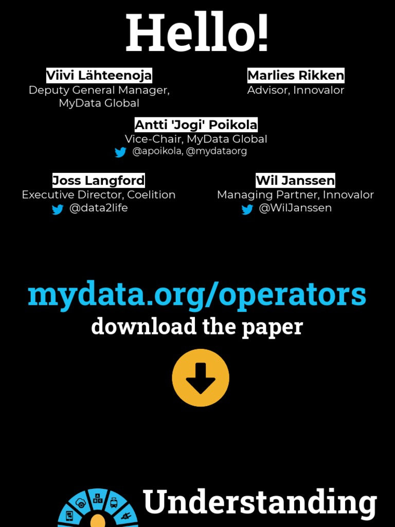 Viivi Lähteenoja Marlies Rikken: Deputy General Manager, Mydata Global Advisor, Innovalor | PDF ...