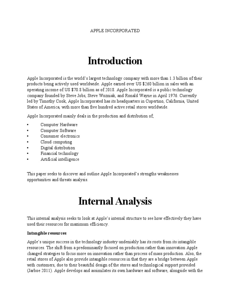 APPLE INC Analysis | PDF | Apple Inc. | Marketing