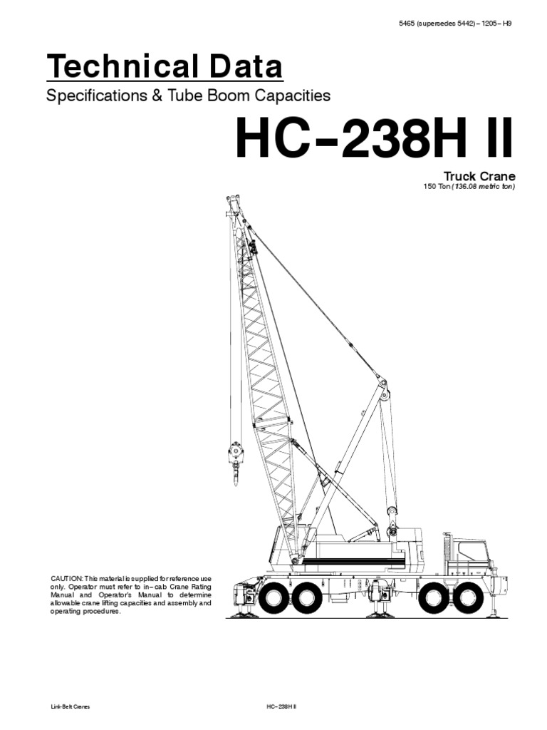 Lattice Truck Spec's PDF | PDF | Crane (Machine) | Truck