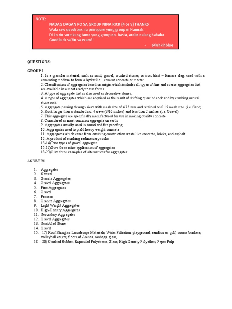 Nadag Dagan Po Sa Group Nina Rick (4 or 5) Thanks | PDF | Polymers ...