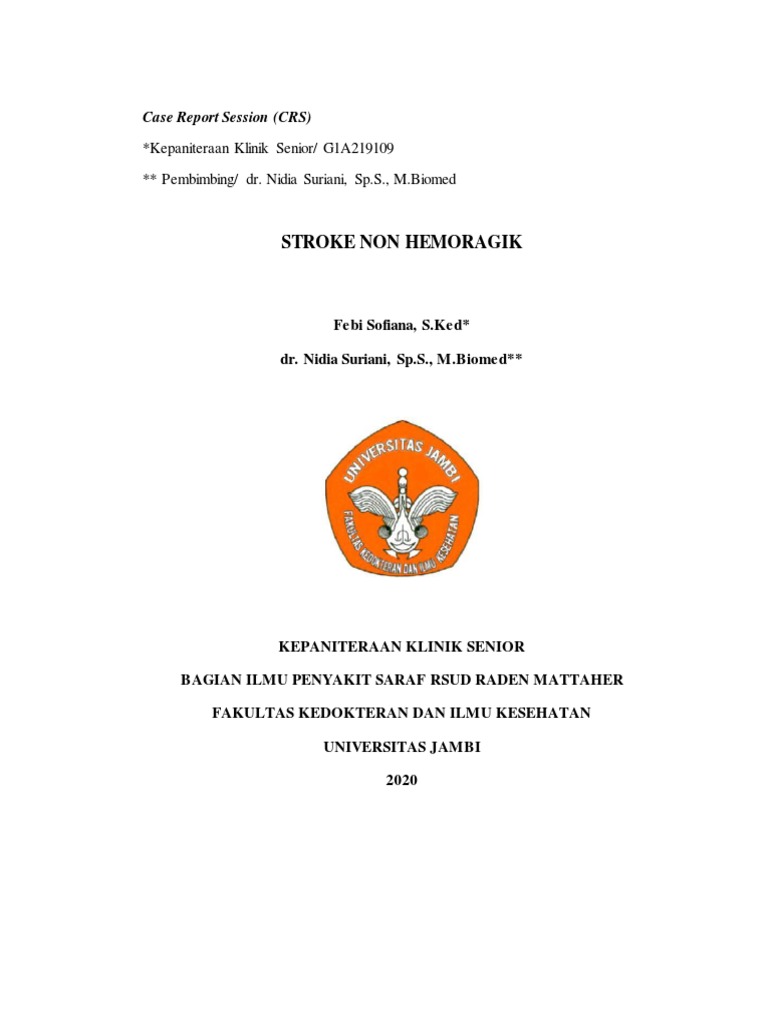 CRS Stroke Non Hemoragik | PDF