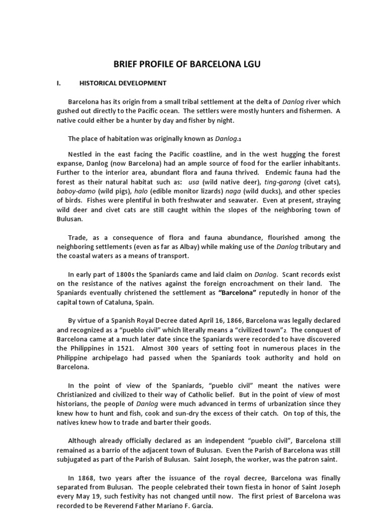 LGU Profile Barcelona | PDF | Spain | Taxes