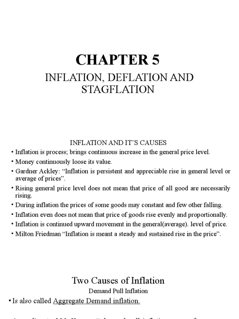 Inflation, Deflation and Stagflation | PDF | Deflation | Inflation