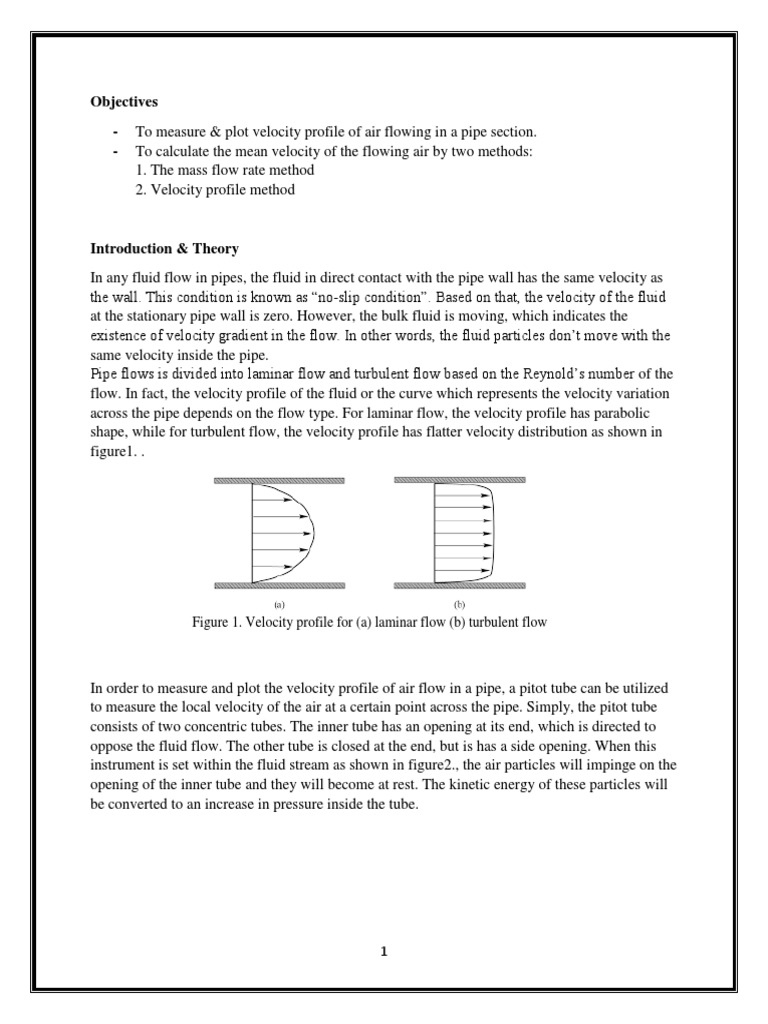 Report Velocity Profile PDF | PDF | Fluid Dynamics | Flow Measurement