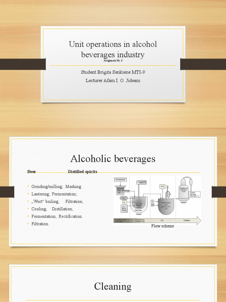 Unit Operations in Alcohol Production | PDF | Distillation | Brewing