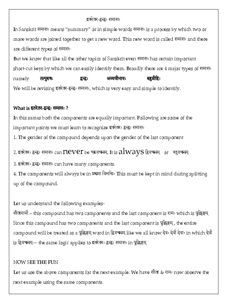 9 SSC Dvandva Samas 5 | PDF | Linguistics | Cognition