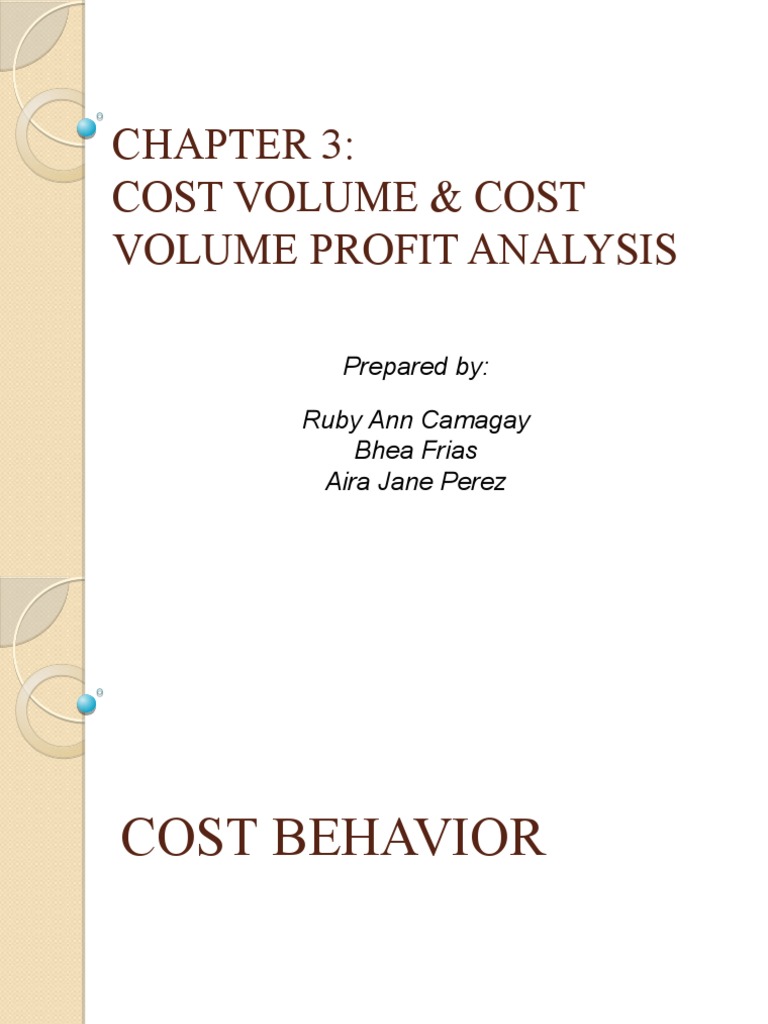 Cost Volume Profit Analysis Techniques | PDF | Financial Accounting ...