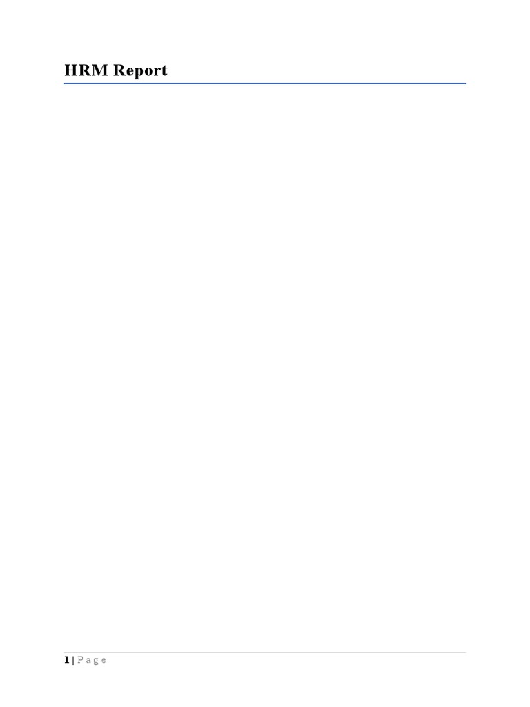 HRM Report | Download Free PDF | Recruitment | Talent Management