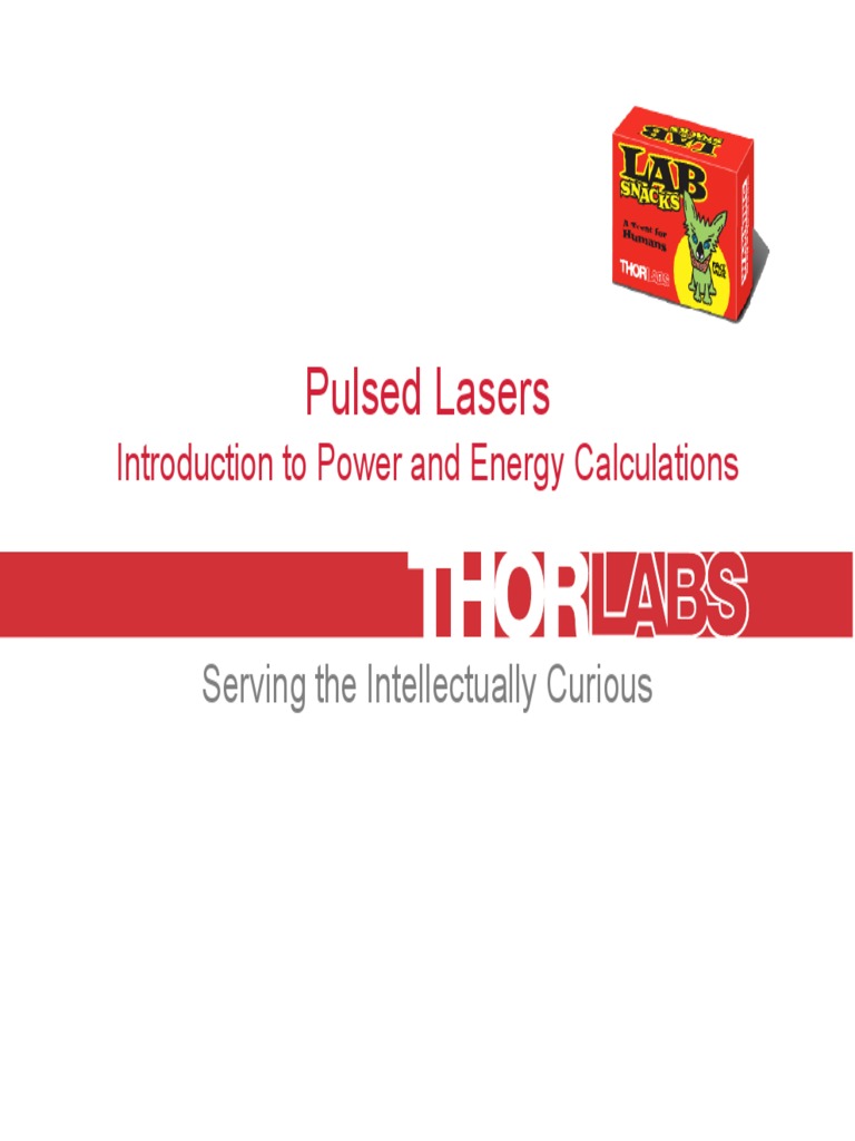 Laser Pulses Power Energy Equations | PDF | Power (Physics) | Laser