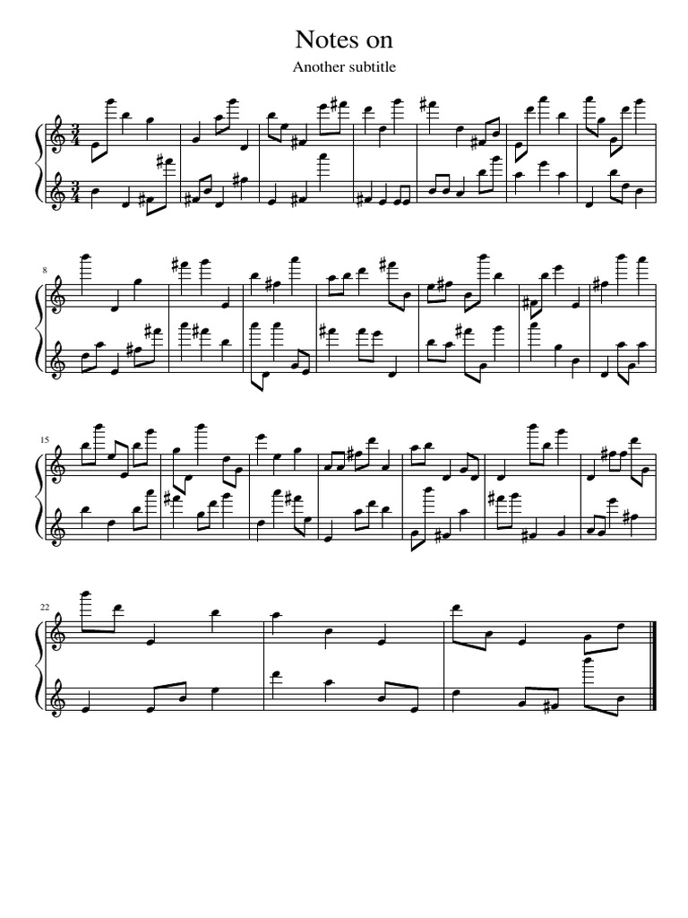 Random Notes Song Sequel | PDF