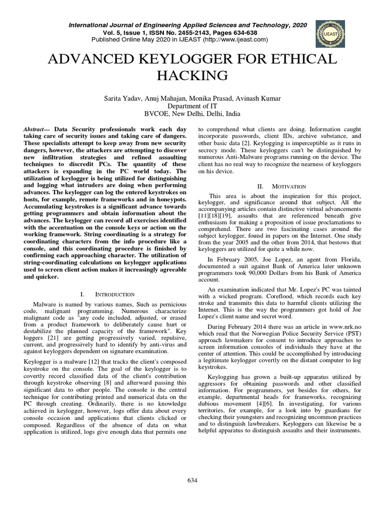 Advanced Keylogger For Ethical Hacking | PDF | Cryptography | Computer ...