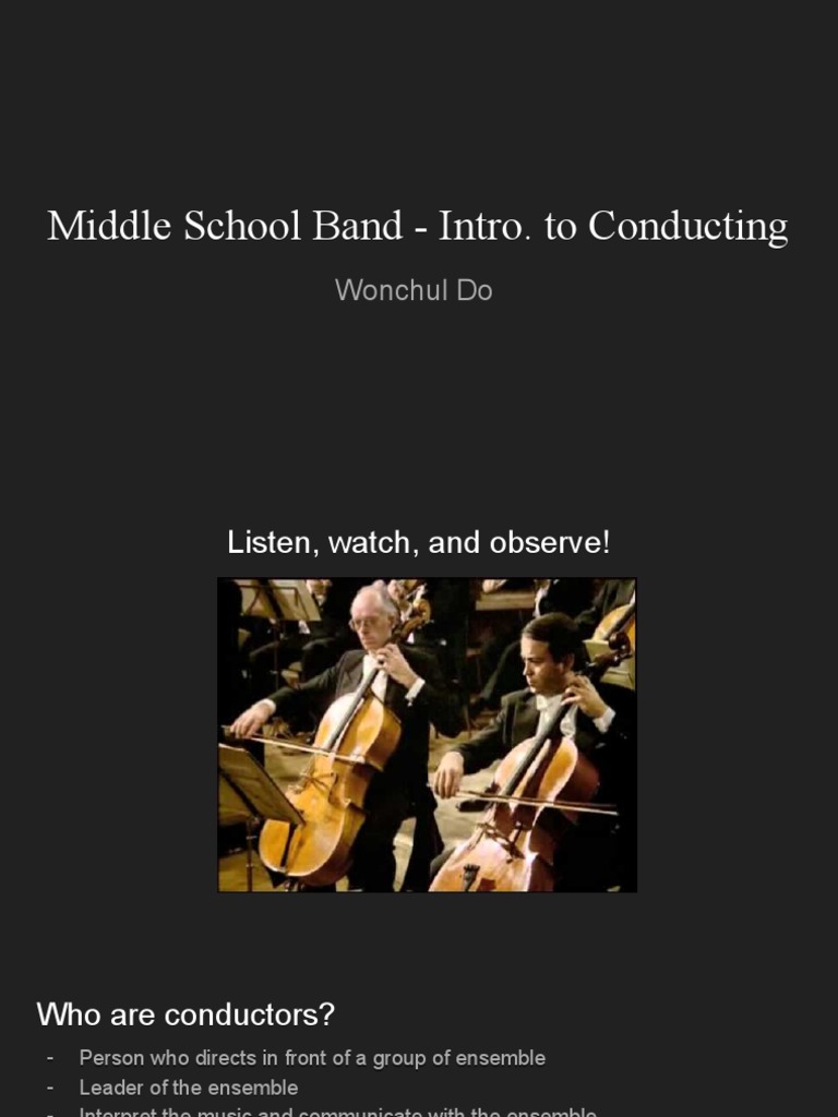 Intro to Conducting for Middle School Band | PDF