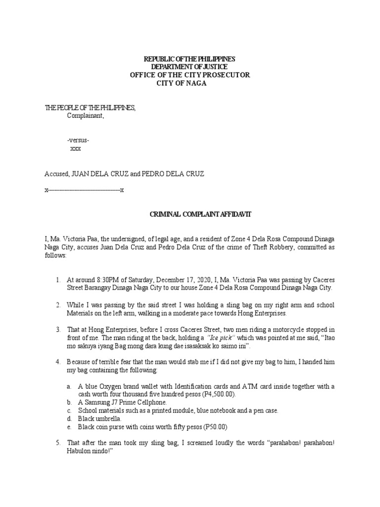 Criminal Complaint Affidavit | PDF | Crime & Violence | Crime Thriller