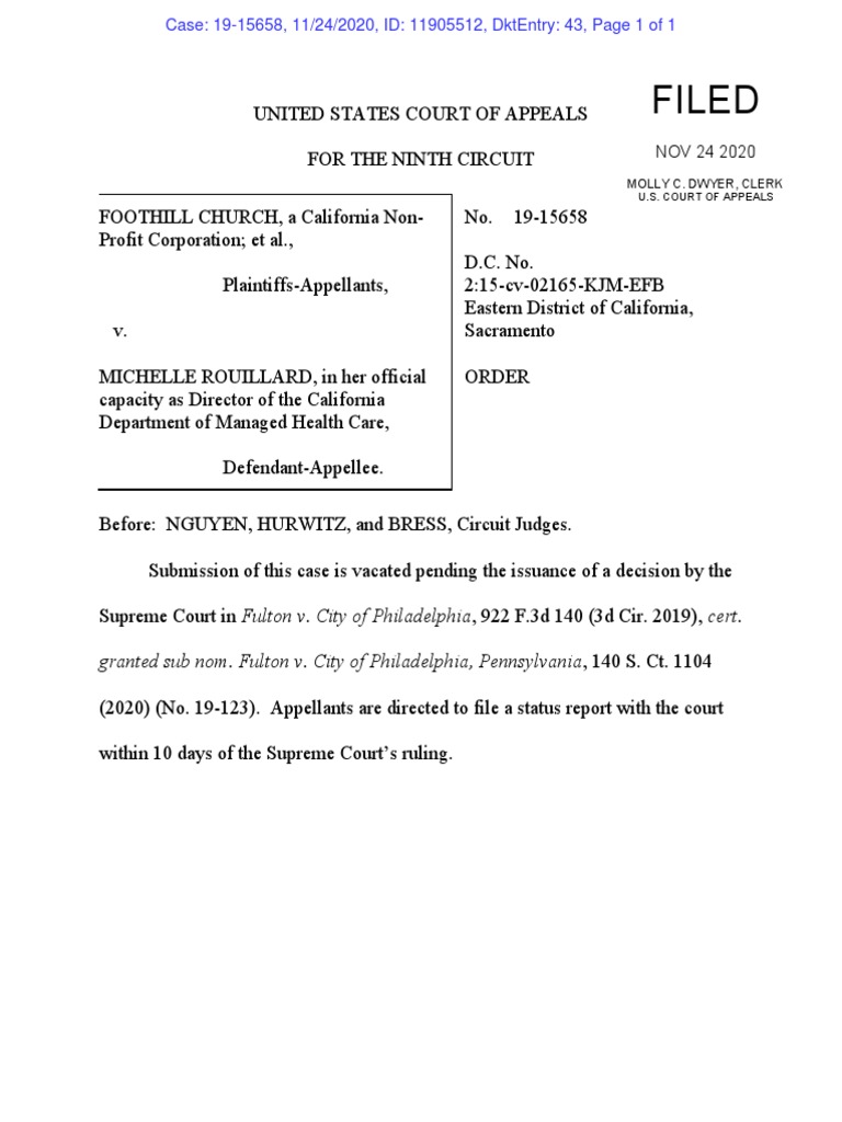 43 Order Vacating Submission | PDF