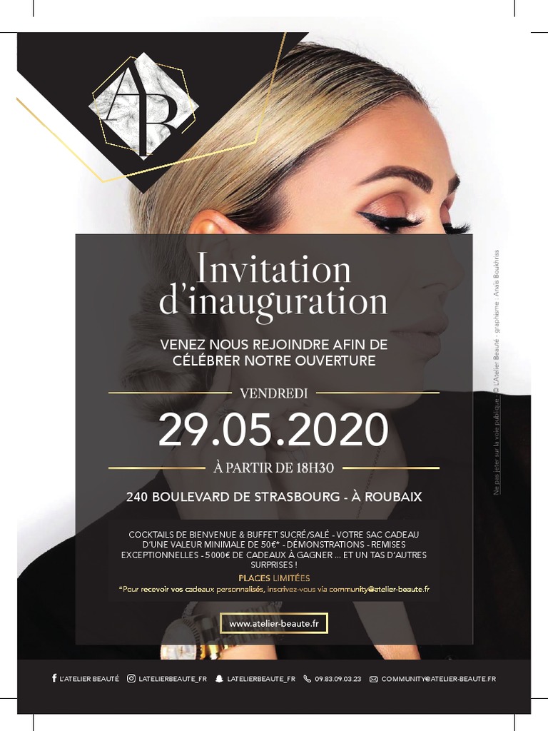 BAT-Flyers d'inauguration-L'Atelier Beauté PDF | PDF