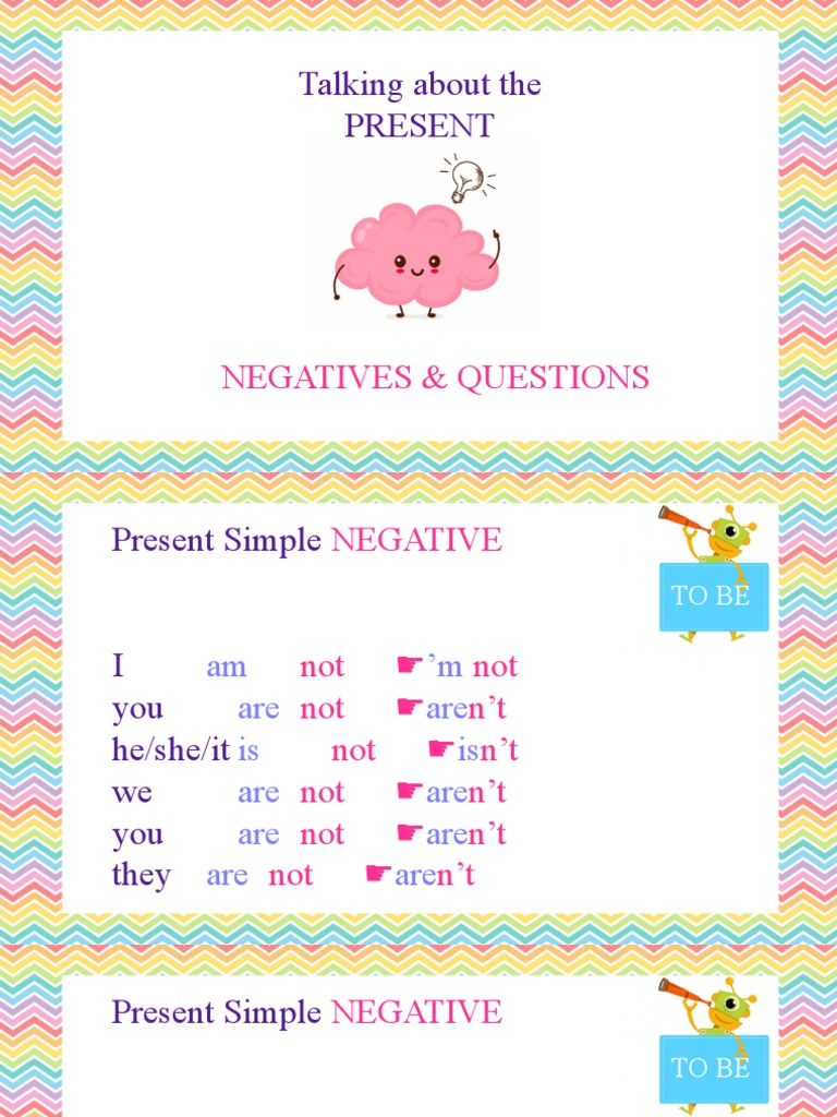 Talking About The Present: Negatives & Questions | PDF