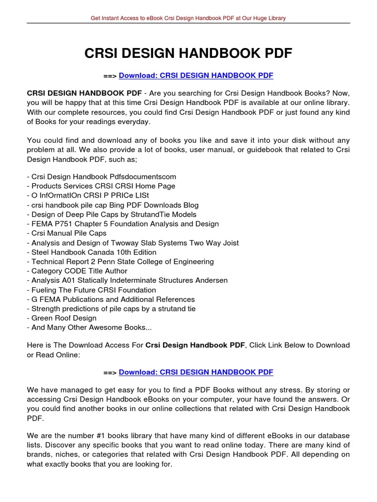 Dokumen - Tips - Crsi Design Handbook PDF ...