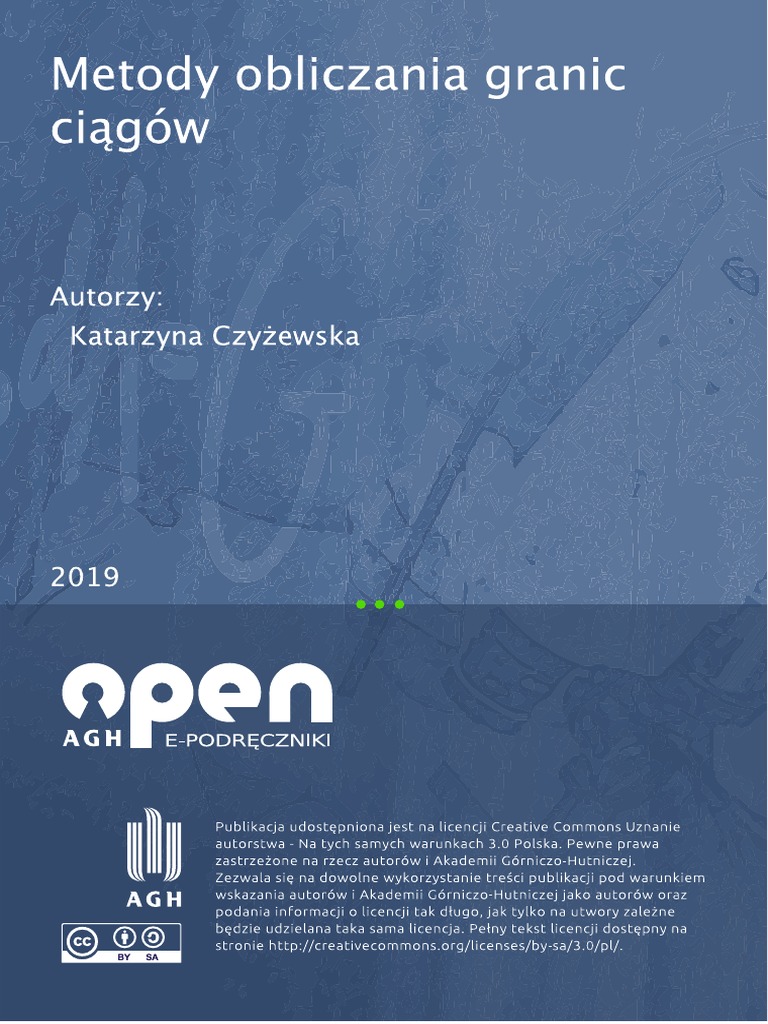Metody Obliczania Granic Ciągów PDF | PDF