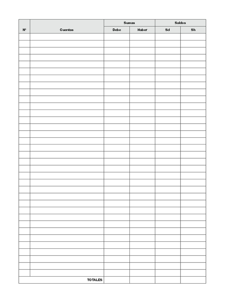 Plantilla Balance de Comprobación PDF | PDF