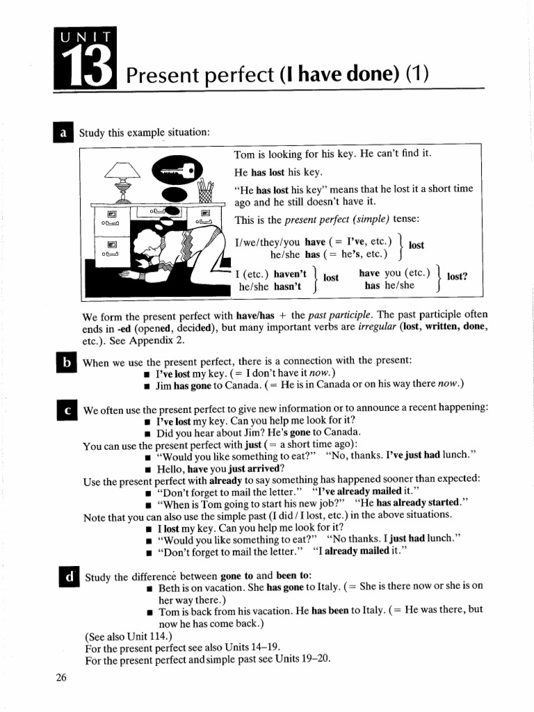Cambrige University Press English Grammar in Use Present Perfect | PDF
