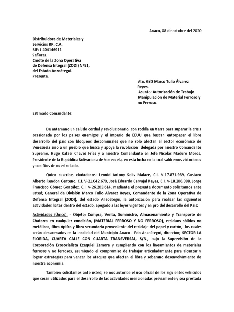 Carta Zodi | PDF | Gobierno