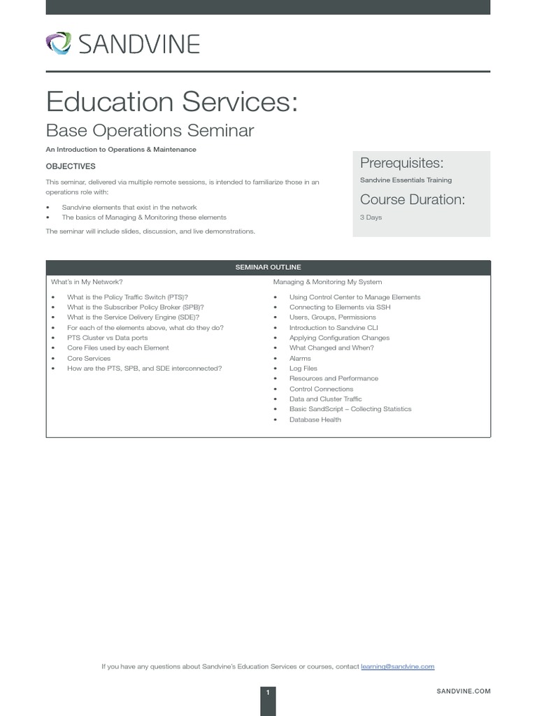 Sandvine Base Operations Remote Seminar | PDF | Computer Network | Data Transmission