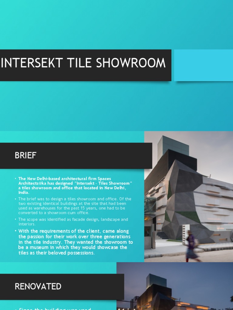 Biomimicry INTERSEKT TILE SHOWROOM | PDF | Wall | Tile