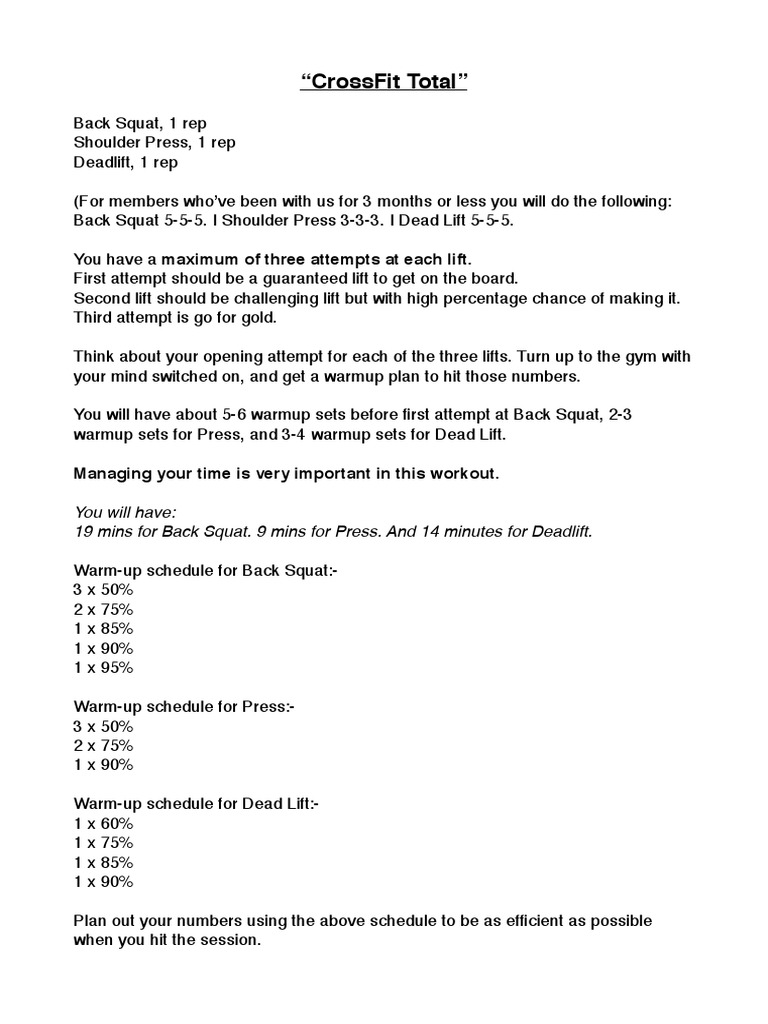 CrossFit Total Workout Guide | PDF