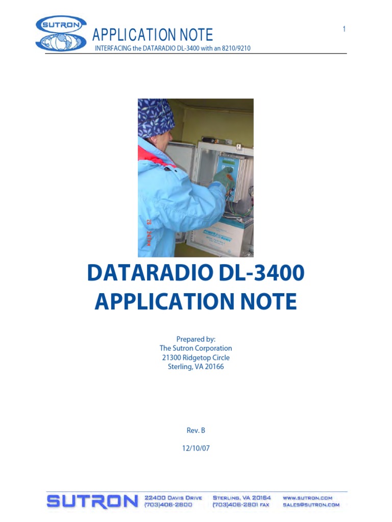 Interfacing DL-3400 with Sutron 9210 | PDF | Frequency Modulation | Modem