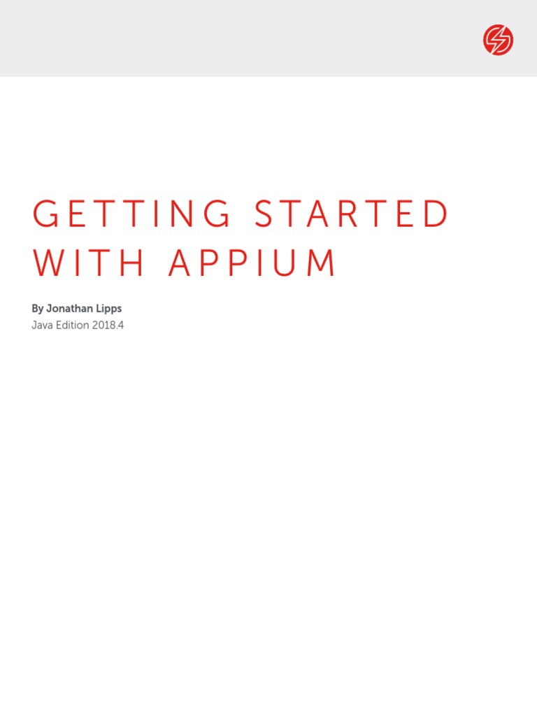 Getting Started With Appium Java Edition Pdf Selenium Software Web Application