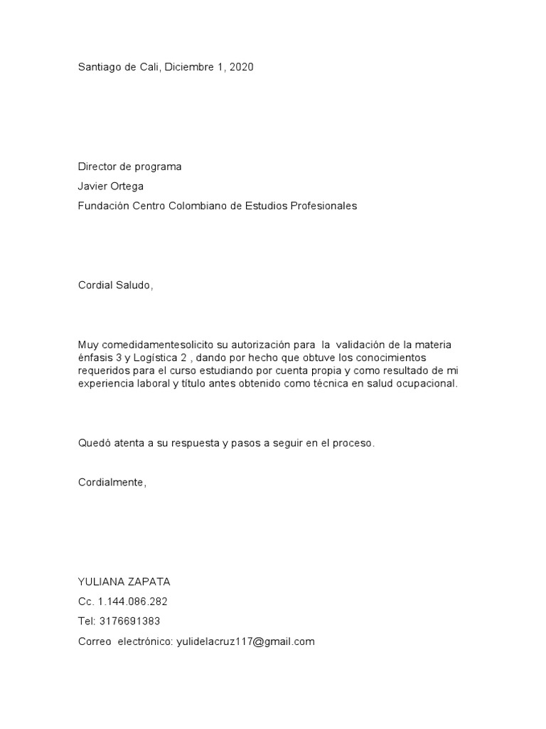 Carta de Validacion | PDF Carta de Validacion | PDF