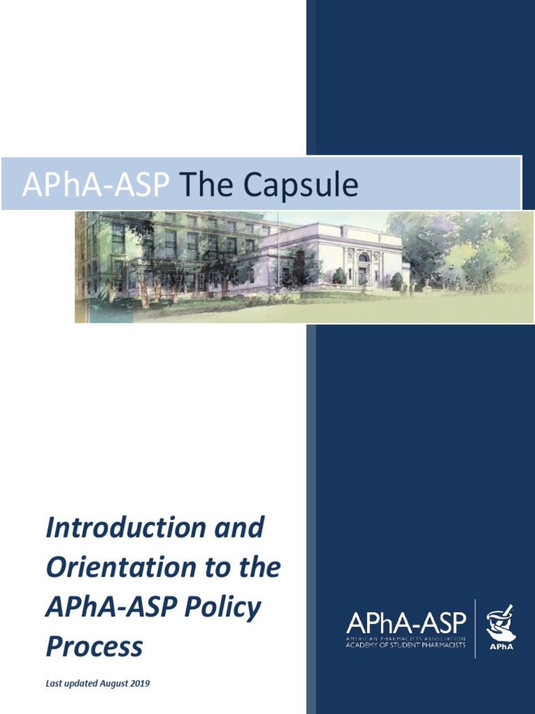 Navigating the Multi-Step APhA-ASP Policy Process: From Idea Generation ...
