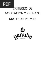 Criterios de Aceptacion o Rechazo | PDF