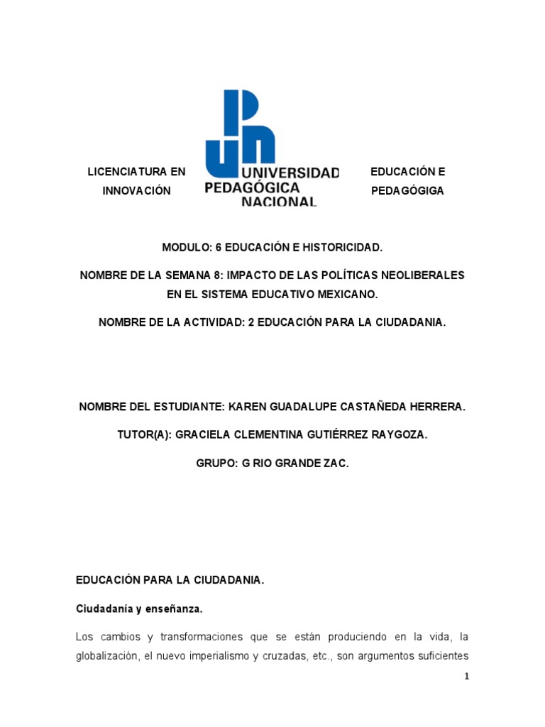 KGCH Educaciónparalaciudadania | PDF | Historia