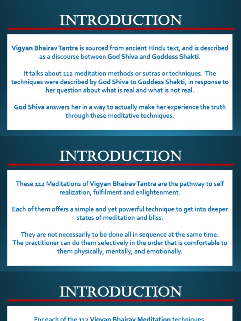 Vigyan Bhairav Tantra Is Sourced From Ancient Hindu Text, and Is ...