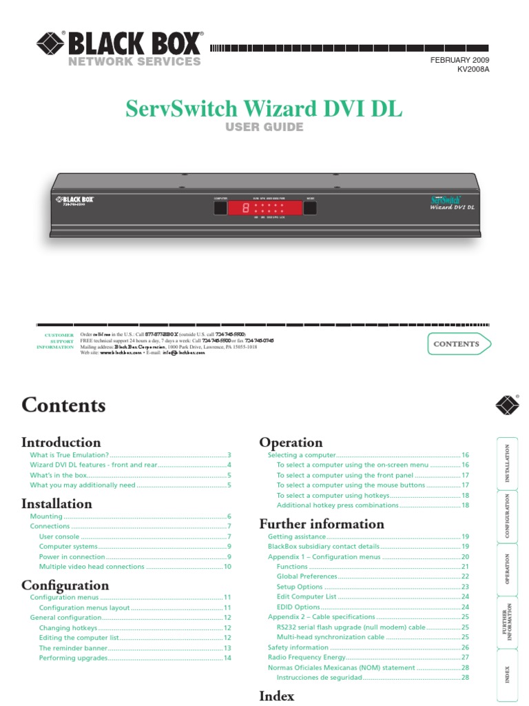 Servswitch Wizard Dvi DL: Network Services | PDF | Usb | Computer Keyboard