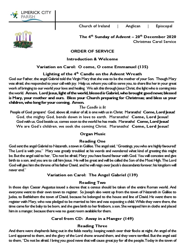 Carol Service Dec 2020 | PDF